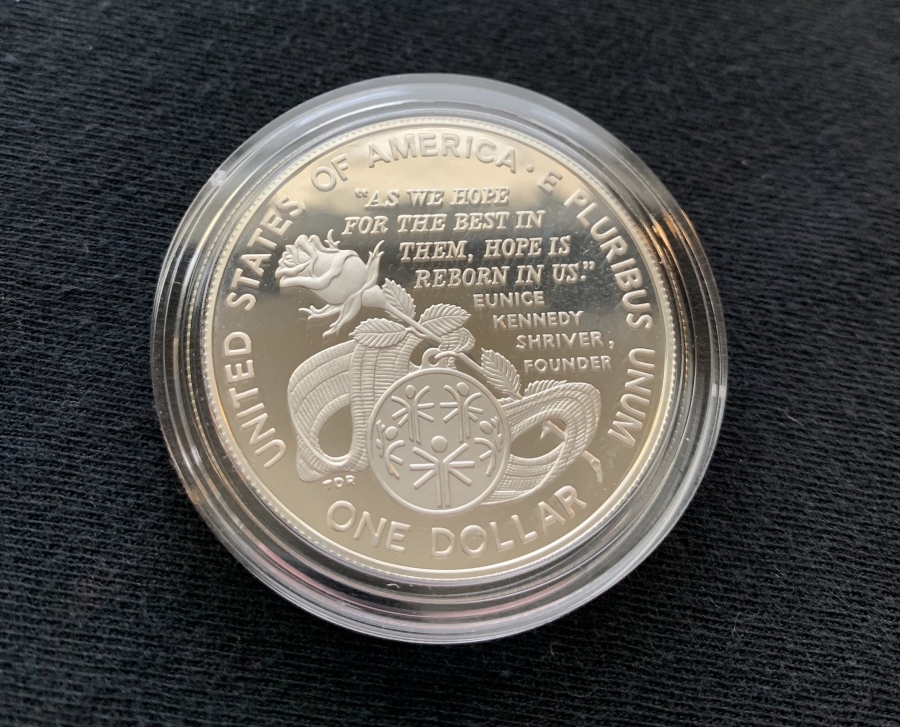 1995 US Mint Special Olympics Silver Proof Coin
